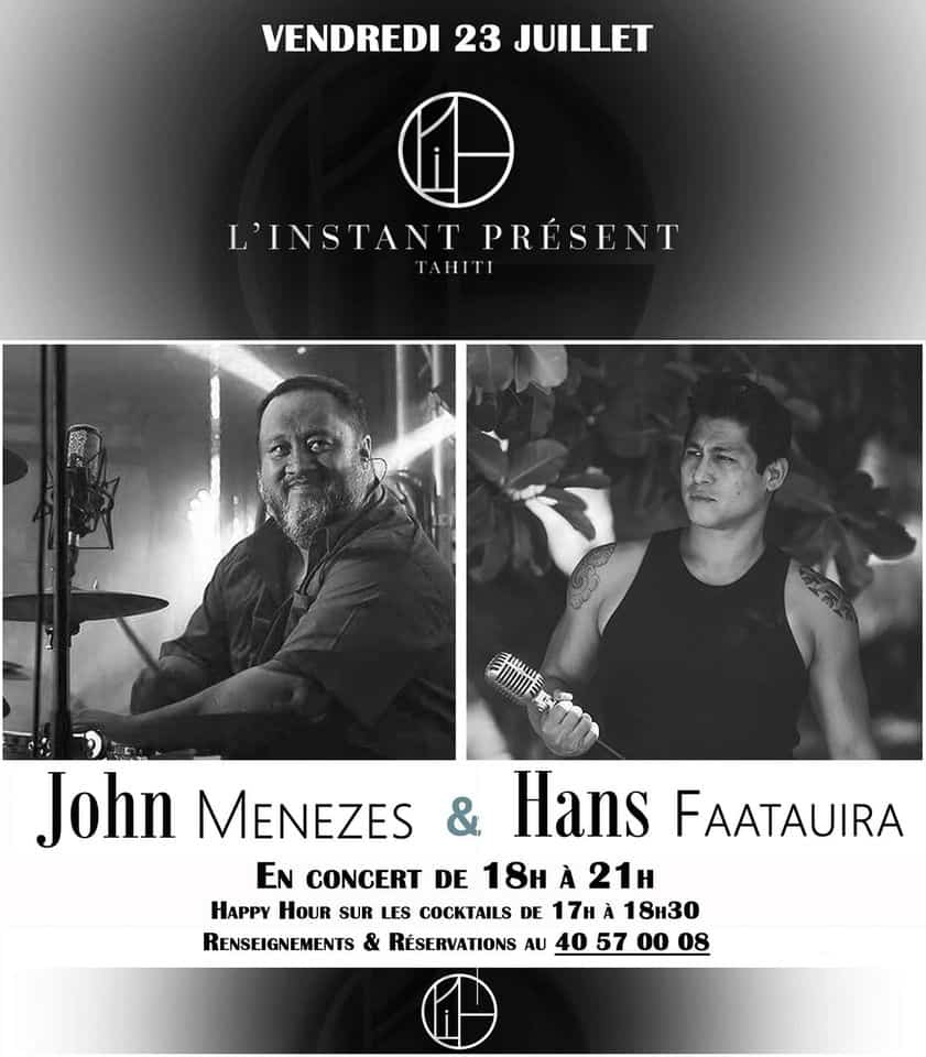 John Menezes accompagné de Hans Faatauira